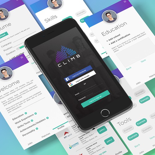 Design app for Climb, the next generation workforce | App design contest