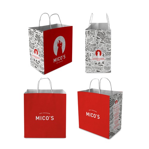 Designs | Luxurious Mico's Hot Chicken Takeout Bag | Product packaging ...