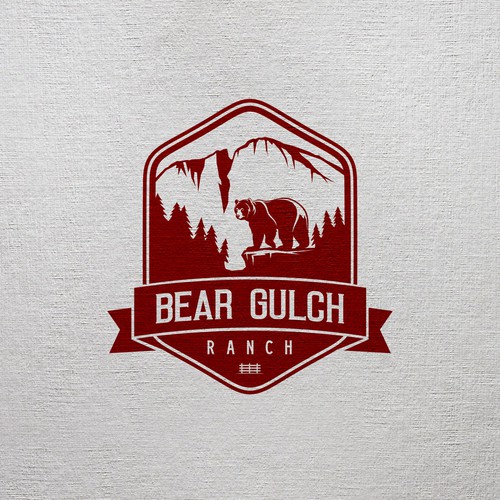 Create an iconic logo for Bear Gulch Ranch, an upscale Colorado ...