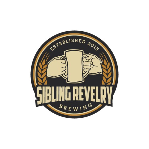New Craft Brewery logo illustrating Sibling Revelry & Rivalry | Logo ...