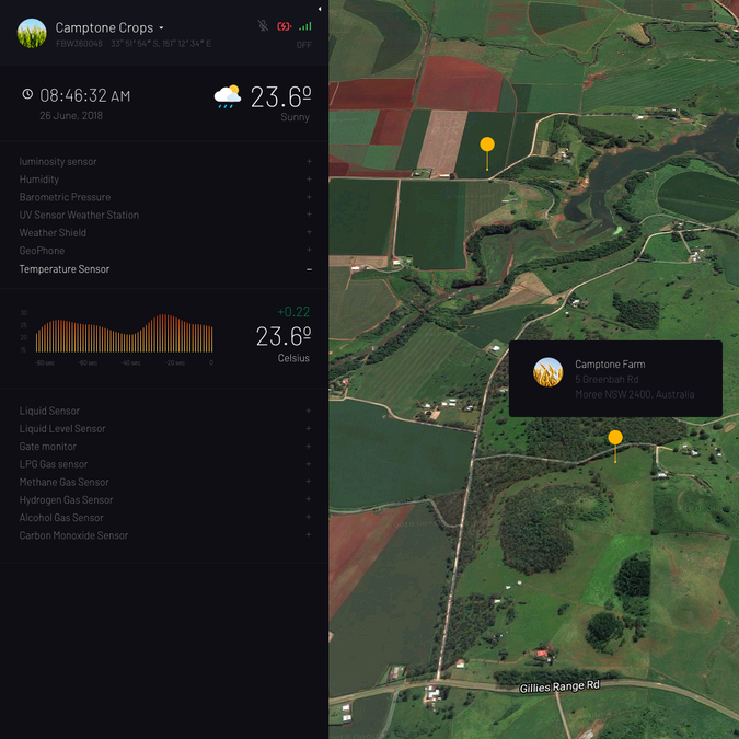 Agricultural weather robot - control interface. | Web page design contest