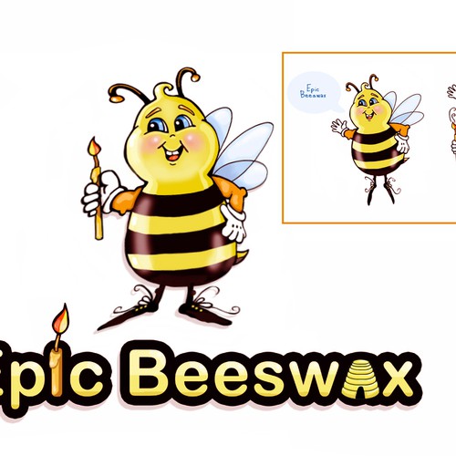 Create a Cute and Cuddly Cartoon Bee Mascot for Epic Beeswax ...