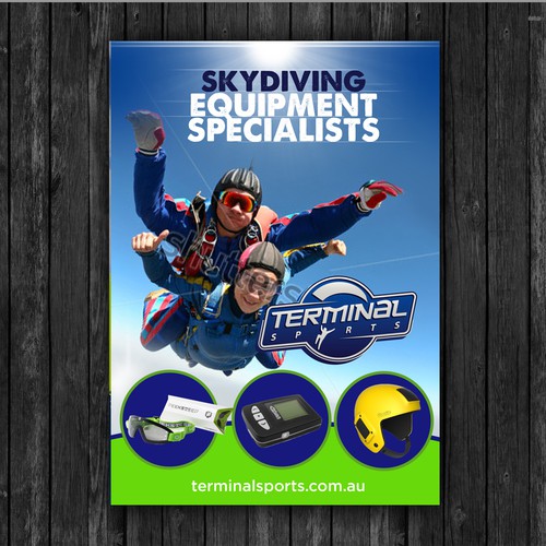 Creative Advert for a Skydiving Merchandise Online Store | Postcard ...