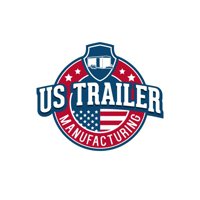 Show our American Pride in our "US TRAILER MANUFACTURING" logo design ...
