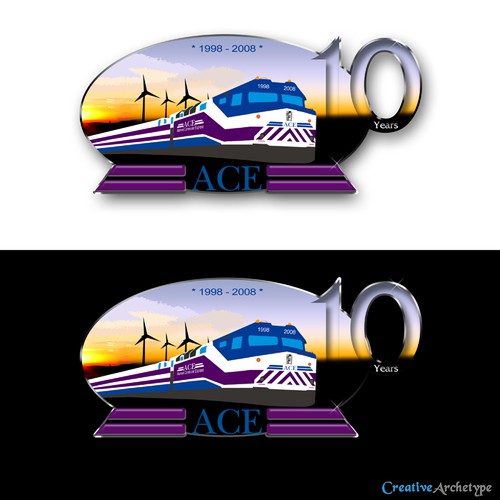 ACE Rail's 10-Year Anniversary Logo | Logo design contest