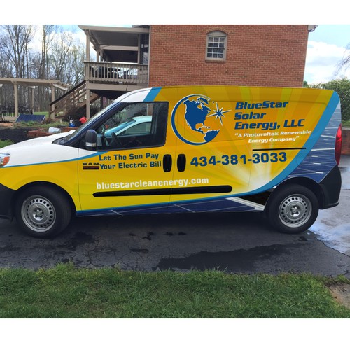 Bold Solar Energy design for Van | Car, truck or van wrap contest