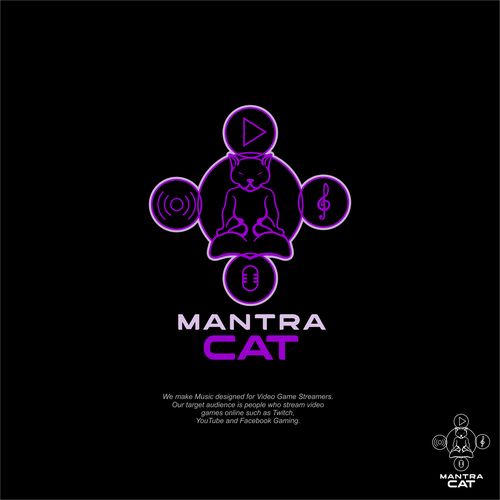 Designs | Mantra Cat // Music for Streamers | Logo design contest