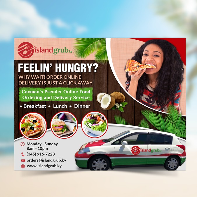 Create an attractive quarter page flyer/take away card | Postcard ...