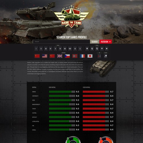 Tanks + Website = Profit | Web page design contest