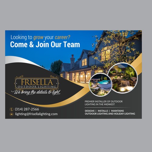Outdoor lighting company needs to attract top performers | Postcard ...