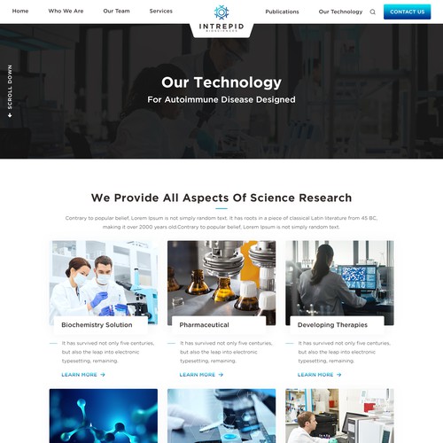 Designs | Biotech Website Design | Web page design contest