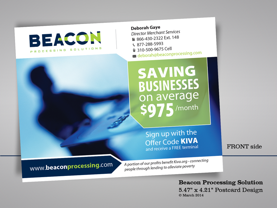One page postcard for credit card processing | Postcard, flyer or print ...
