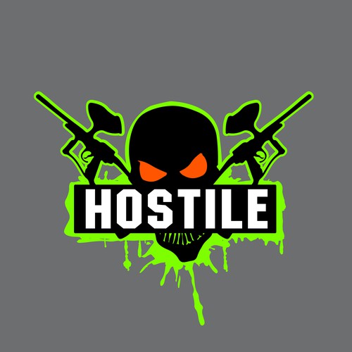 Design a fun paintball team logo for Hostile. | concurso Logotipos
