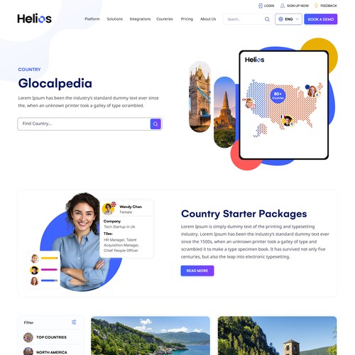Designs | Helios Website Concept | Web page design contest