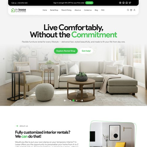 Designs | Homepage redesign for furniture leasing company | Web page ...