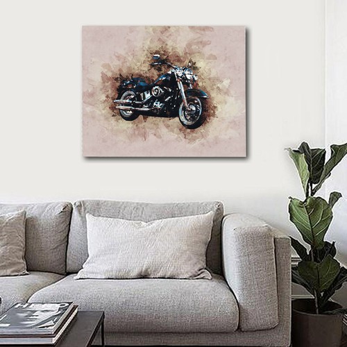 Canvas Wall Art Painting design for Harley Davidson Bikers' home decor ...