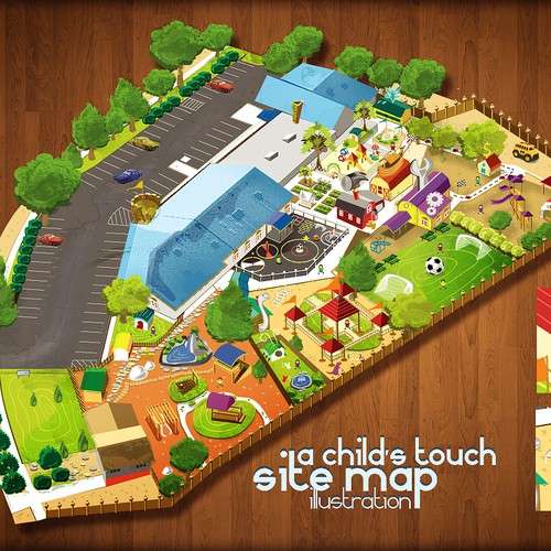 Designs | Childcare center needs a fun theme-park style map ...