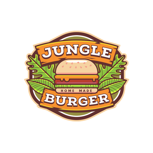 Jungle Burger logo, the alliance of pleasure and healthy eating | Logo ...