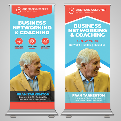 Create an eye-catching vertical banner for a business coaching ...