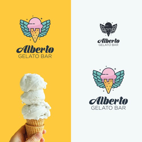 Designs | We need a creative interesting logo for gelato bar "Alberto ...