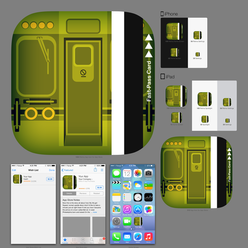 Create the next app icon for an iOS transit app | Icon or button contest