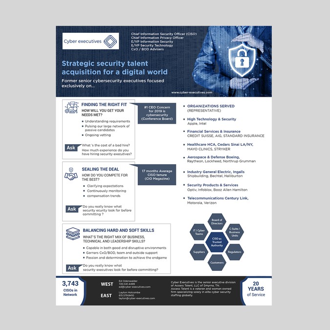 Flyer needed for Cyber Security Recruiting Agency | Postcard, flyer or ...