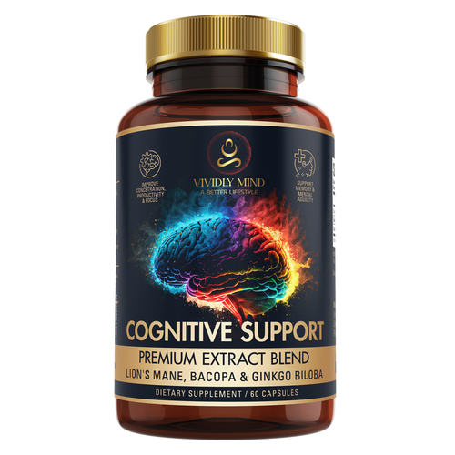 Designs | "Vivid Label Design for New Cognitive Support Capsules ...