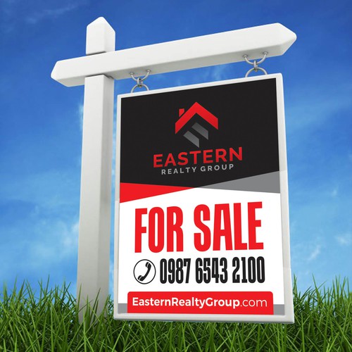 Eye catching and easy to read real estate lawn sign | Signage contest