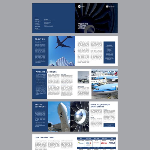Aviation Leasing Company needs a powerful brochure | Brochure contest