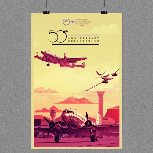 Design an Aviation Event Poster - 50th Anniversary | Poster contest