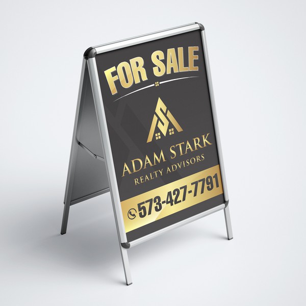 Create a sleek, modern real estate for sale sign for j.a.m. properties ...