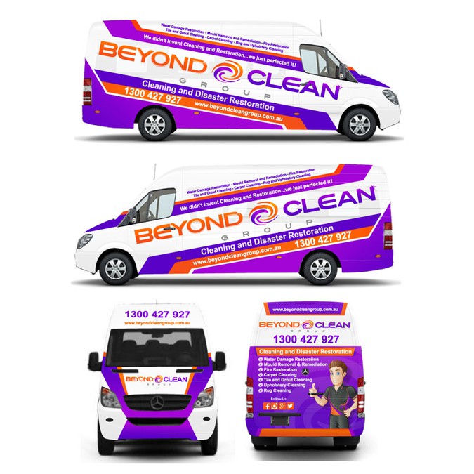 Create an eye catching DYNAMIC vinyl wrap for Beyond Clean Group | Car ...
