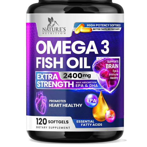 Designs | Omega 3 Fish Oil Design needed for Nature's Nutrition ...