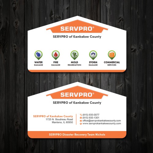 Servpro Disaster Recovery Team Nichols | Business card contest