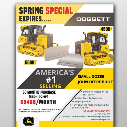 Easy Flyer -- Special Sale on Bulldozers | Postcard, flyer or print contest