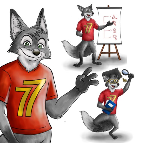 Designs | "silver fox 77" (cartoon/comic style) for our new website ...