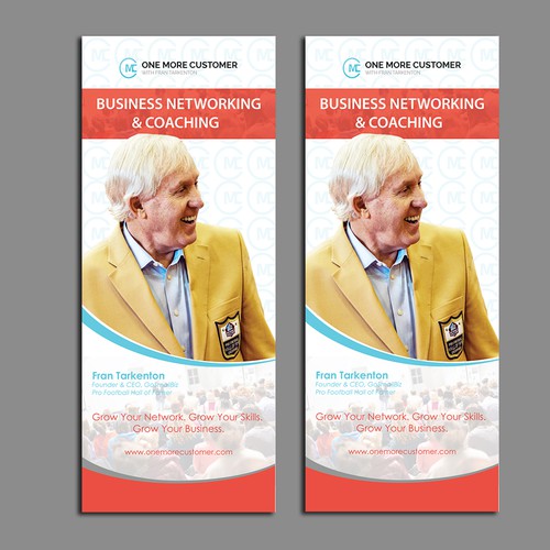 Create an eye-catching vertical banner for a business coaching ...