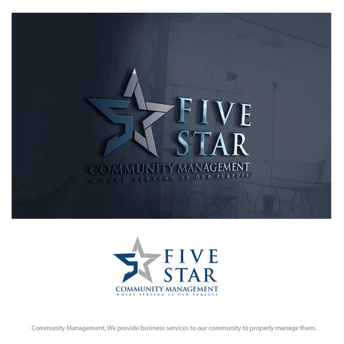 Design an elegant yet powerful Logo For Five Star Community Management ...