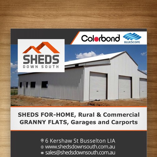 Create an eye catching easy to read classifieds advert for Sheds Down ...