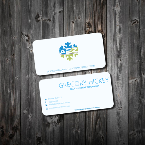 A2Z Commercial Refrigeration Business Card | Business card contest
