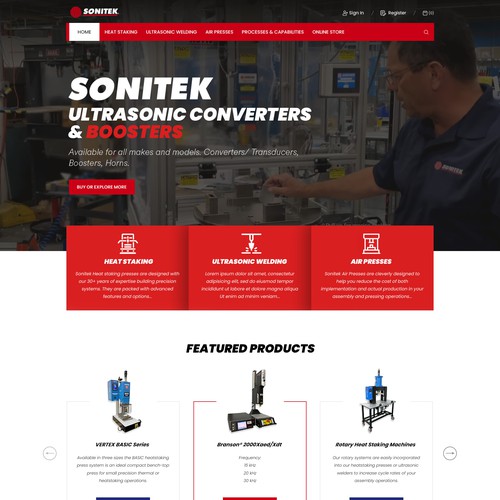 Designs | Industrial Automation Machine Maker Home Page Redesign | Web ...