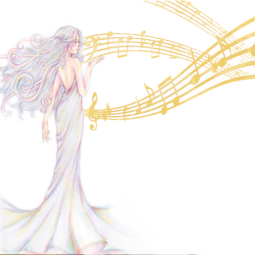 Music Goddess Artwork for album cover and advertisements | Illustration ...