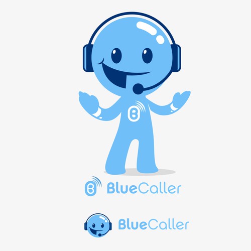 BlueCaller - Create a logo character/mascot for a software application ...
