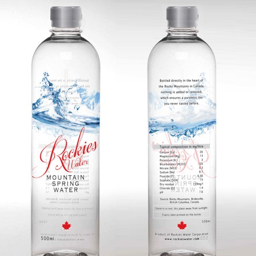 Designs | label for new Canadian Mountain Spring Water | Product label ...