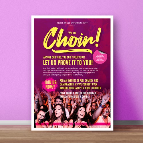 Designs | WE ARE CHOIR ad mats for Touring Production!! | Postcard ...