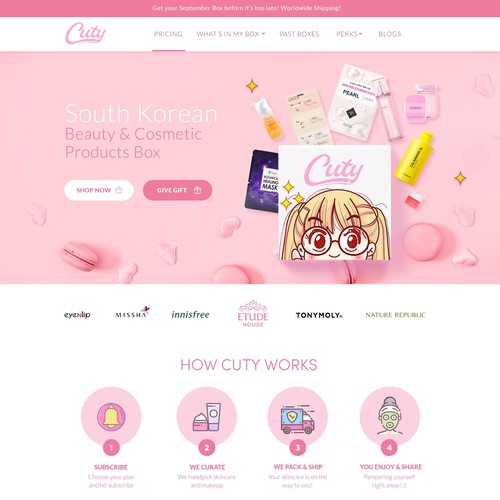 Designs | Design a Homepage for Korean Beauty Company | Web page design ...