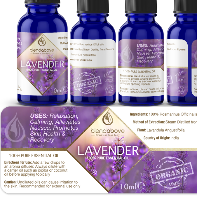 Label for Lavender Essential Oil **BONUS Opportunity** | Product label ...