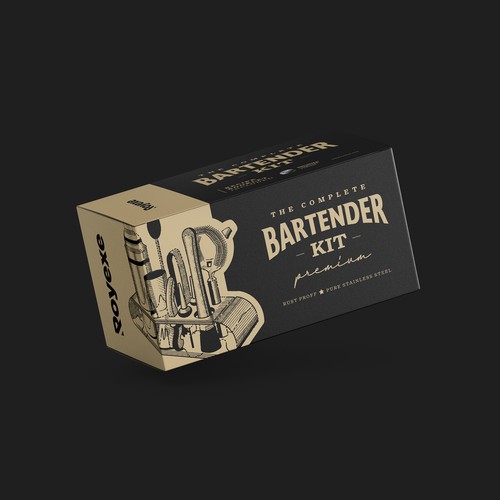 Designs | Bartender kit with stand | Product packaging contest