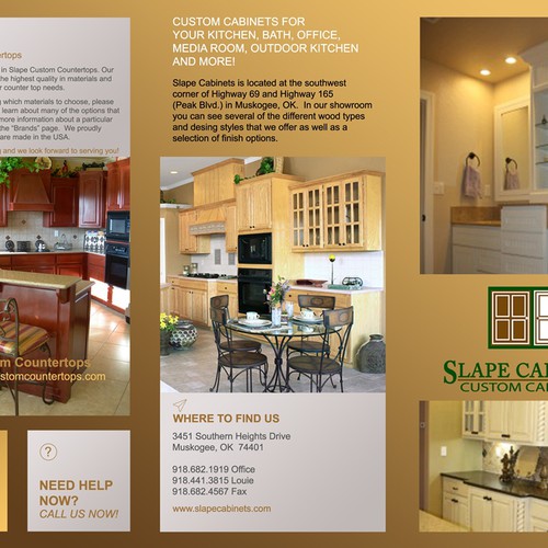 Design custom brochure for Custom Cabinet and Countertop, family-owned ...