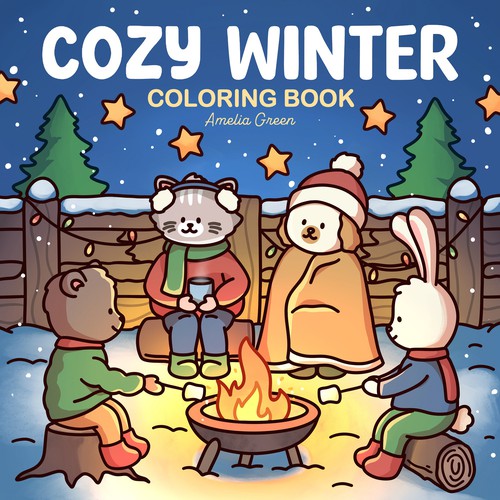 Designs | Square Book Cover for Cute Coloring Book | Book cover contest